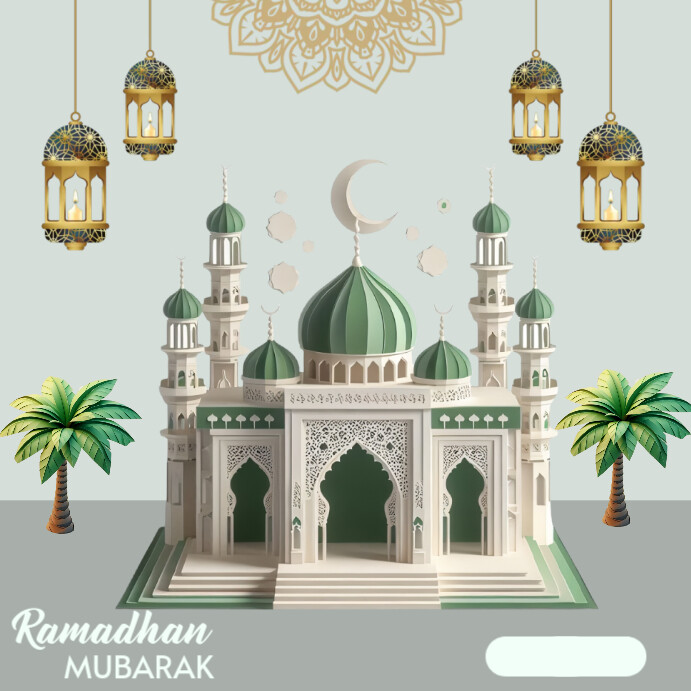 White Professional Ramadhan Instagram Post Template | PosterMyWall
