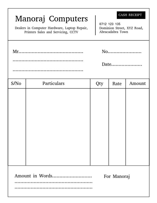 Copy of White Professional Receipt Book Flyer (us Letter) | PosterMyWall