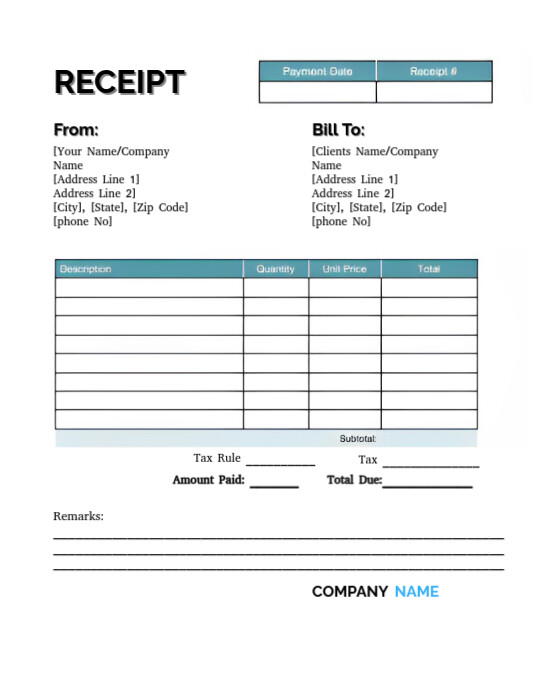 Copy of White Professional Receipt Design Flyer (us Letter) | PosterMyWall