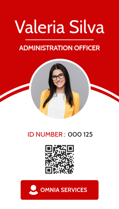 White professional red and white corporate id card template design 2025 ...