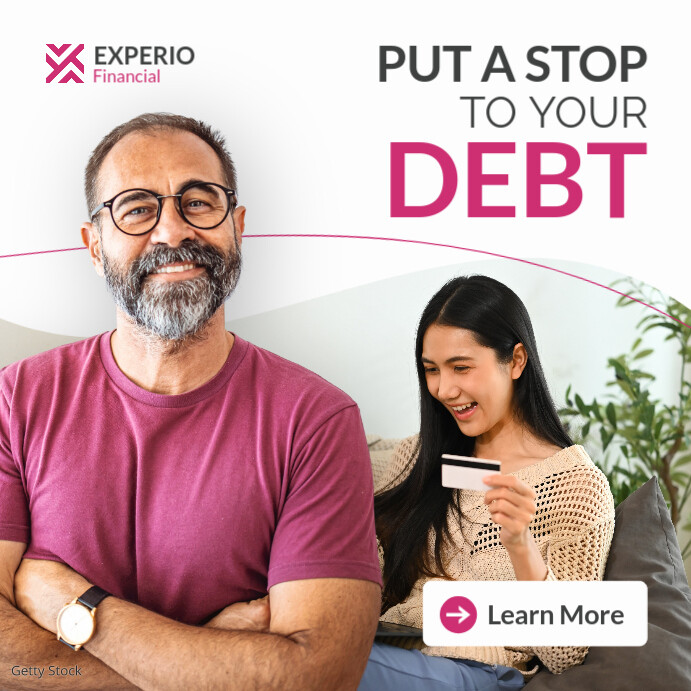 Copy of White Professional Red And White Debt Help Instagram Post ...