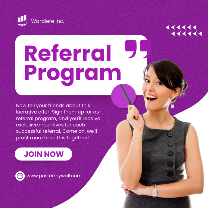 White Professional Referral Program Instagram Template | PosterMyWall