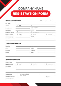 White Professional Registration Form A4 Template | PosterMyWall