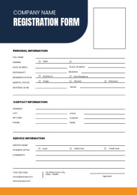 White Professional Registration Form A4 Template | PosterMyWall