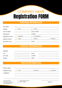 Registration Form Template | PosterMyWall