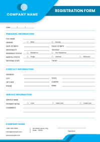 White Professional Registration Form Template | PosterMyWall