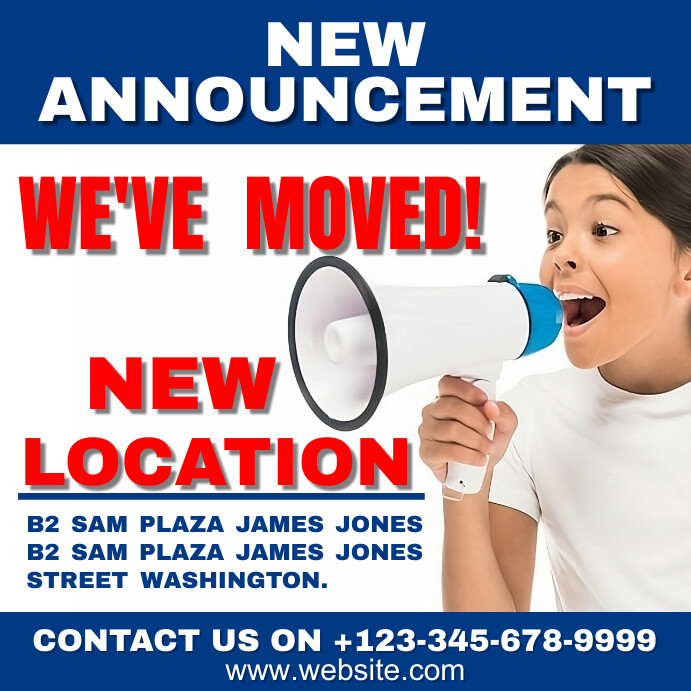 Copy of White Professional Relocation Announcement I | PosterMyWall