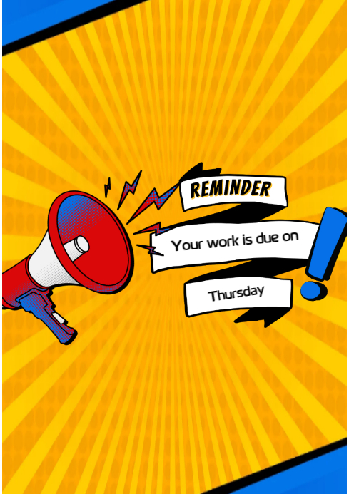 White Professional Reminder Post A4 Template | PosterMyWall