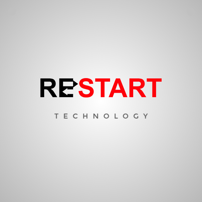 White Professional Restart Template Logo | PosterMyWall
