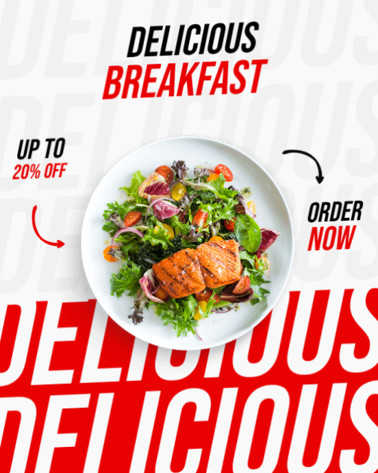 White Professional Restaurant Instagram Portrait Template | PosterMyWall