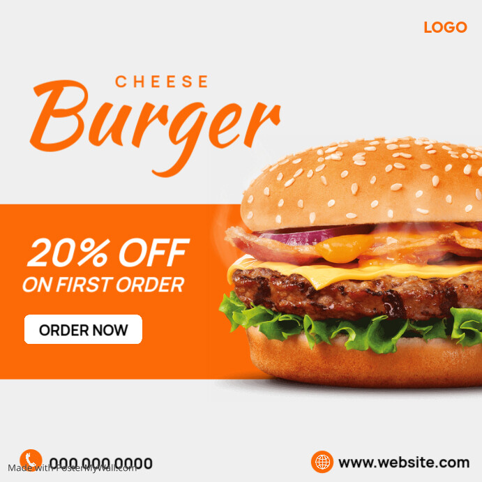 White Professional Restaurant Instagram Post Template | PosterMyWall