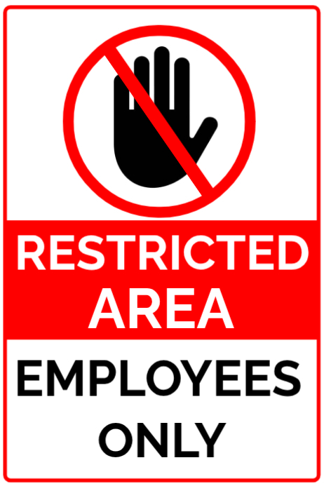 Modèle Restricted Area Sign Affiches | PosterMyWall