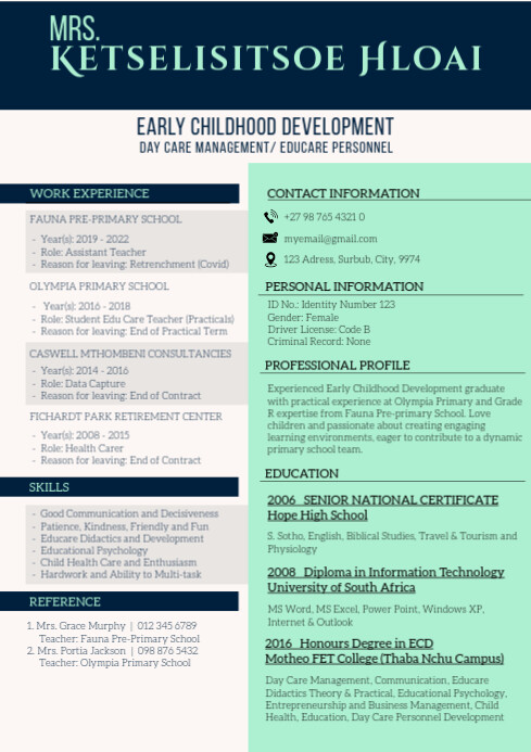 White Professional Resume / Cv A4 Template | PosterMyWall