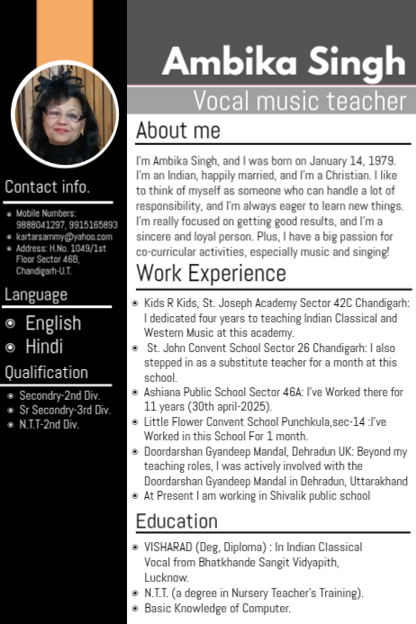 White Professional Resume Poster Template | PosterMyWall