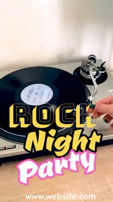 White Professional Rock Night Party Music Video Template Instagram Reel ...