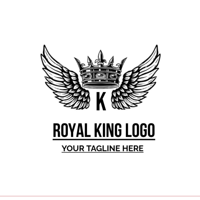 White Professional Royal King Logo Logo Template | PosterMyWall