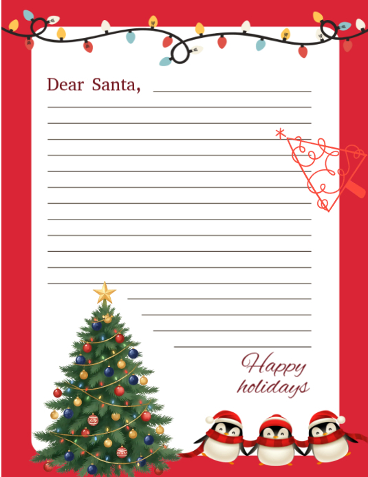 White Professional Santa Letter Flyer (us Letter) Template | PosterMyWall