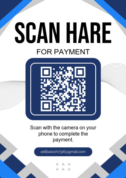 White Professional Scan Hare And Pay A4 Template | PosterMyWall