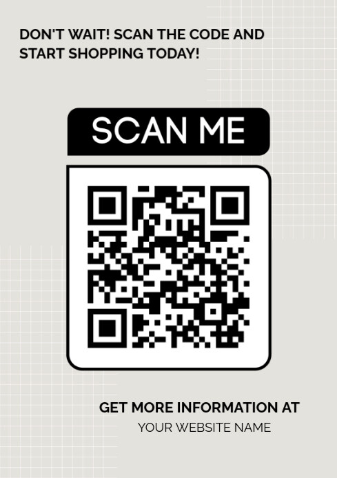 Copy of White Professional Scan Here For The Payment A4 | PosterMyWall