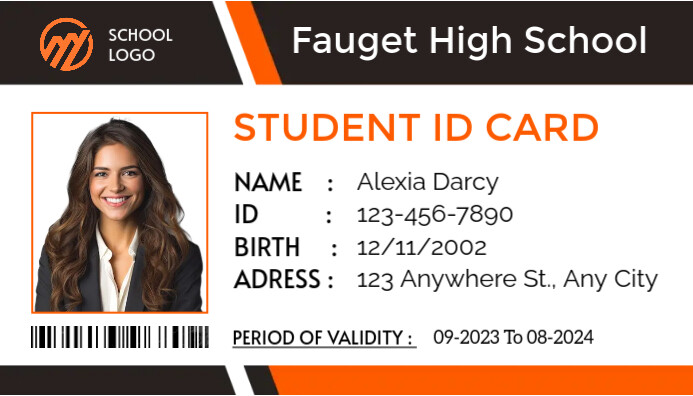 White Professional School Business Card Template | PosterMyWall