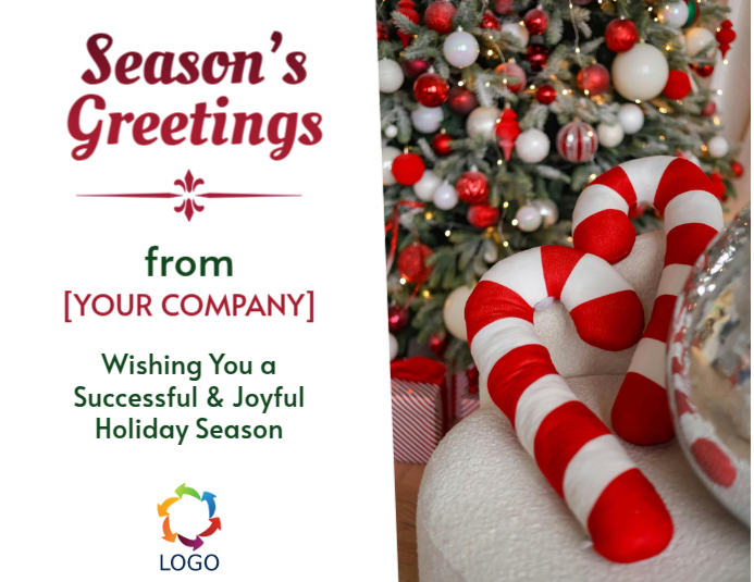 White Professional Season Greetings Company Poster Flyer Banner Post ...