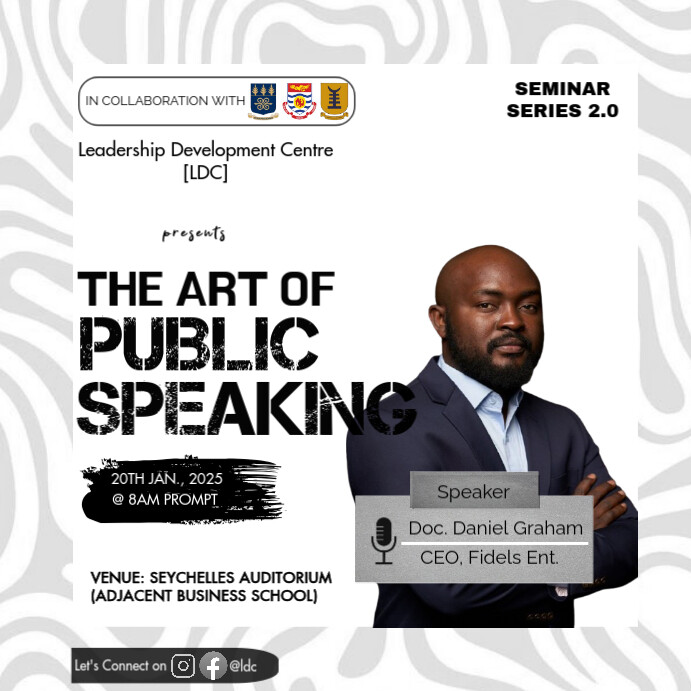 White Professional Seminar Flyer Square (1:1) Template | PosterMyWall