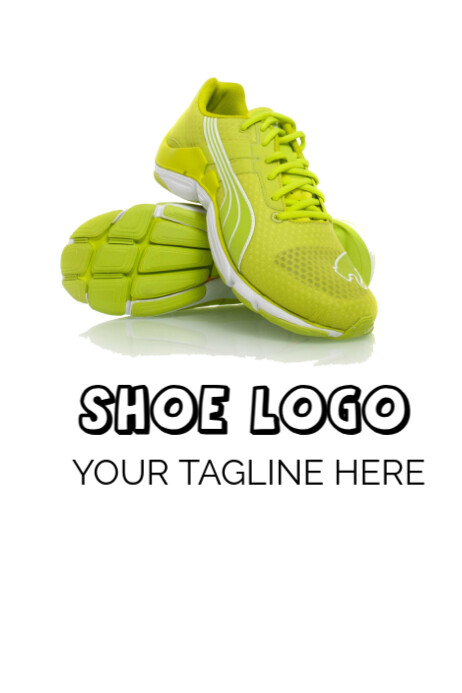 White Professional Shoe Logo Poster Template | PosterMyWall