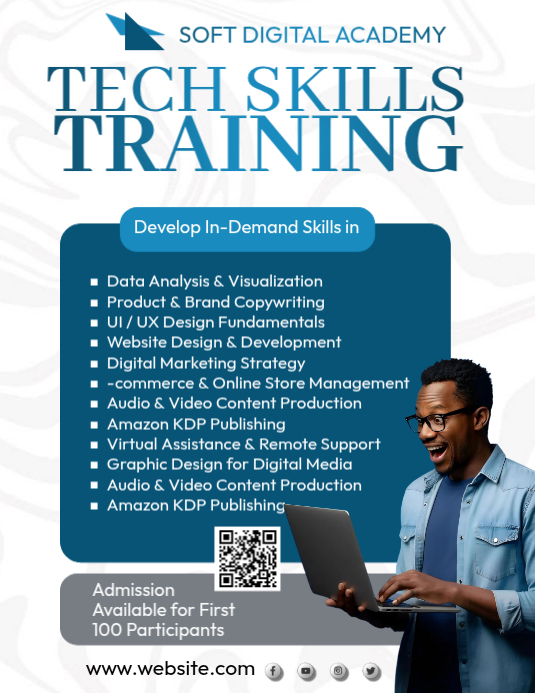 White Professional Skills Acquisition Flyer (us Letter) Template ...