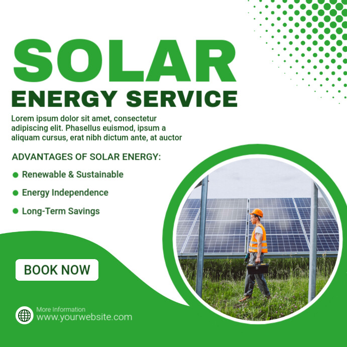 Kopie van White Professional Solar Energy Service Instagram Post ...