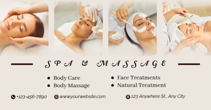 White Professional Spa & Massage Facebook Ad Facebook Ad Template ...