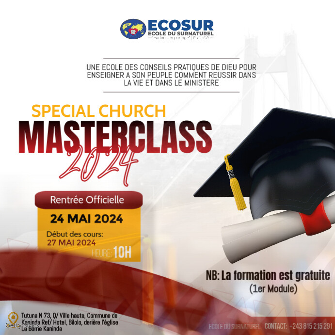 Copy of White Professional Special Church Masterclass Instagram Post | PosterMyWall