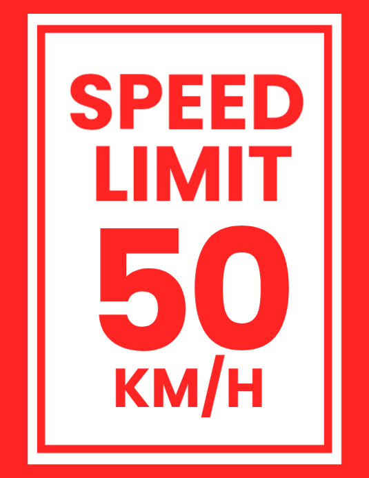White Professional Speed Limit Sign Flyer Template | PosterMyWall