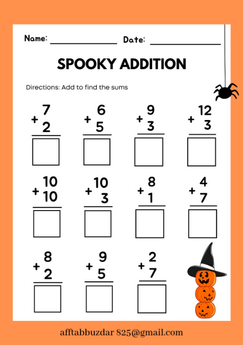 White Professional Spooky Addition Book A4 Template | PosterMyWall