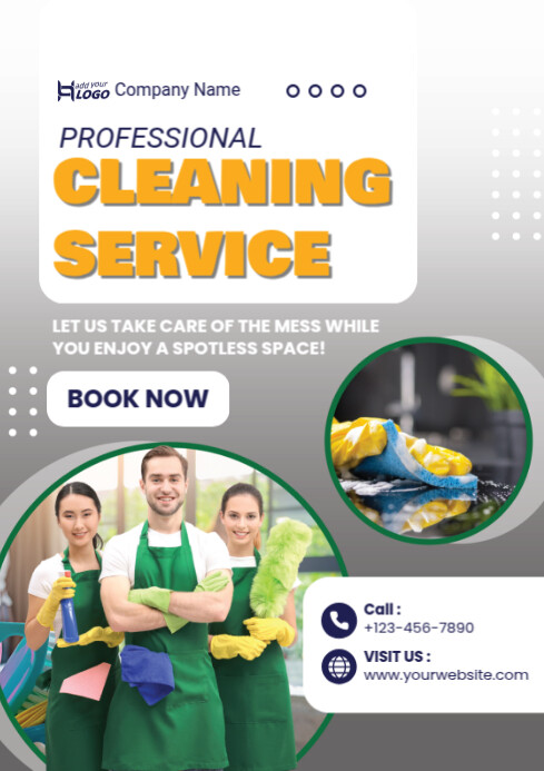 Plantilla de White Professional Spring Cleaning Ad A4 | PosterMyWall