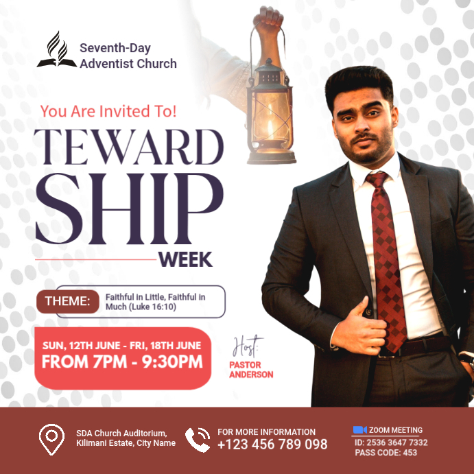 White Professional Stewardship Week — Church Giving & Faithfulness ...