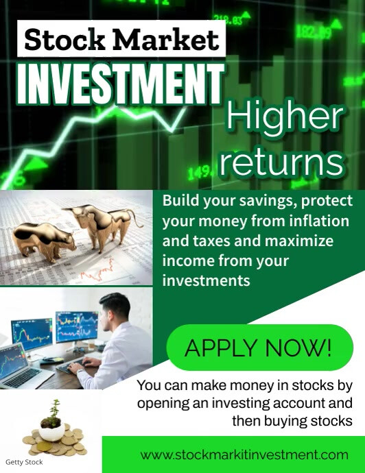 Copy of White Professional Stock Market Investment Fl | PosterMyWall