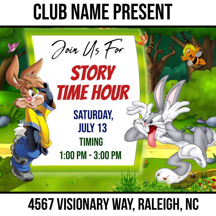 Copy of White Professional Story Time Hour Instagram | PosterMyWall