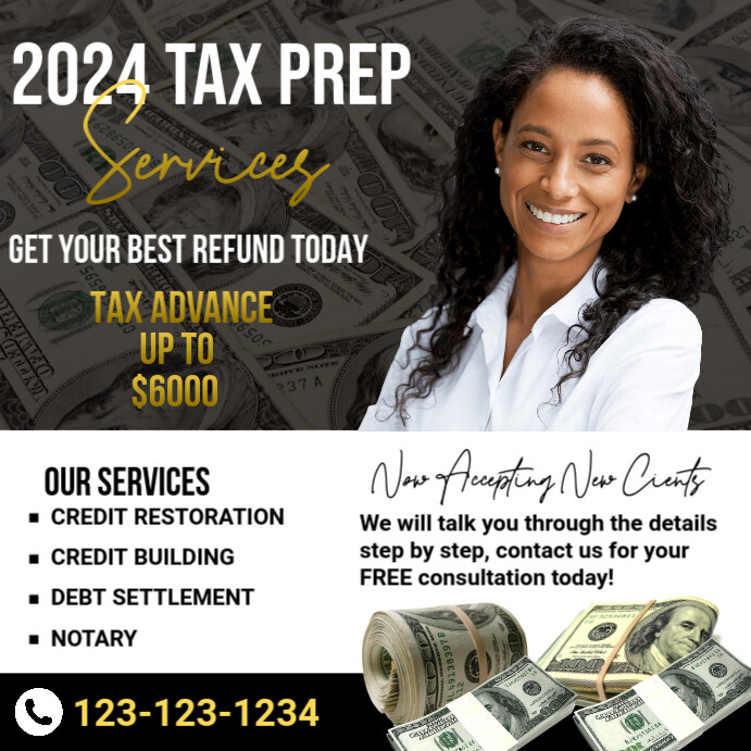 Copy of White Professional Tax Prep Services Instagram Post | PosterMyWall