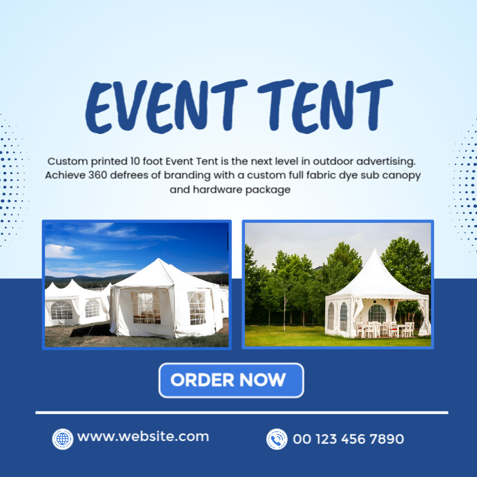 Copy of White Professional Tent Rental Flyer Instagram Post | PosterMyWall