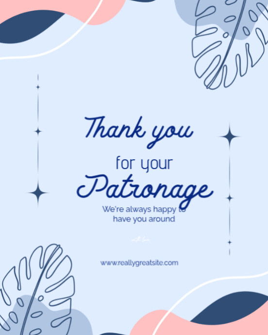 White Professional Thank You For Your Patronage Instagram Portrait ...