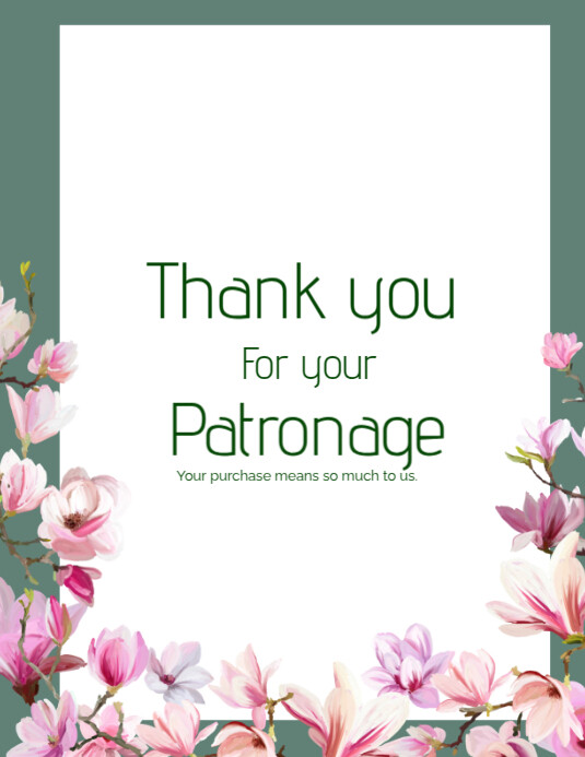 Copy of White Professional Thank You For Your Patronage Flyer (us ...