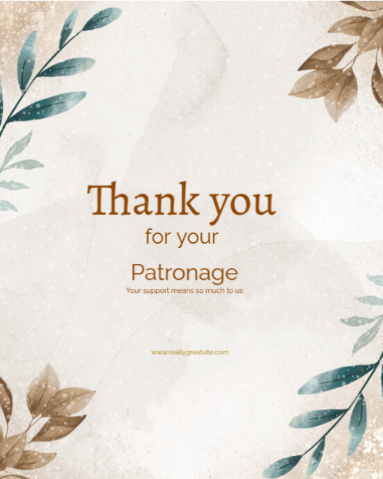 White Professional Thank You For Your Patronage Instagram Portrait ...