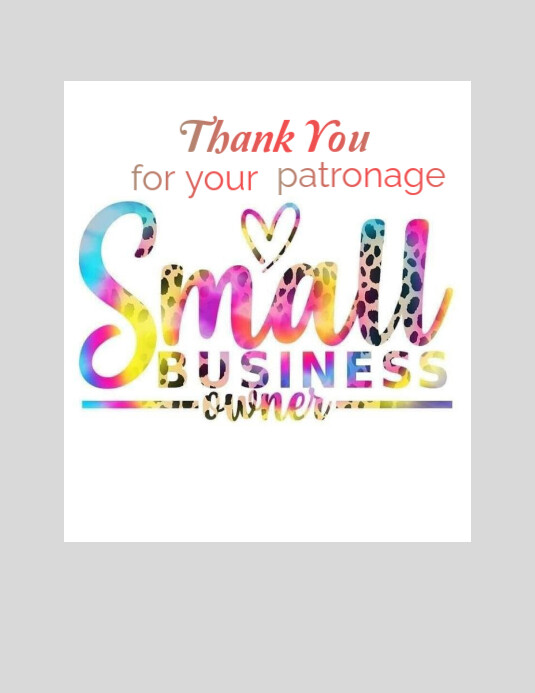 White Professional Thank You For Your Patronage Flyer (us Letter ...