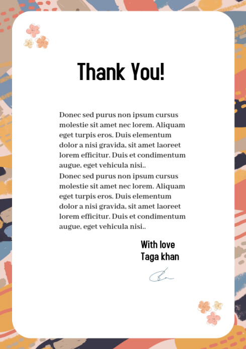 Copy of White Professional Thank You Pages A4 | PosterMyWall