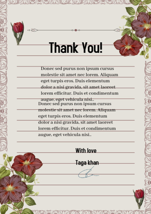 Copy of White Professional Thank You Pages A4 | PosterMyWall