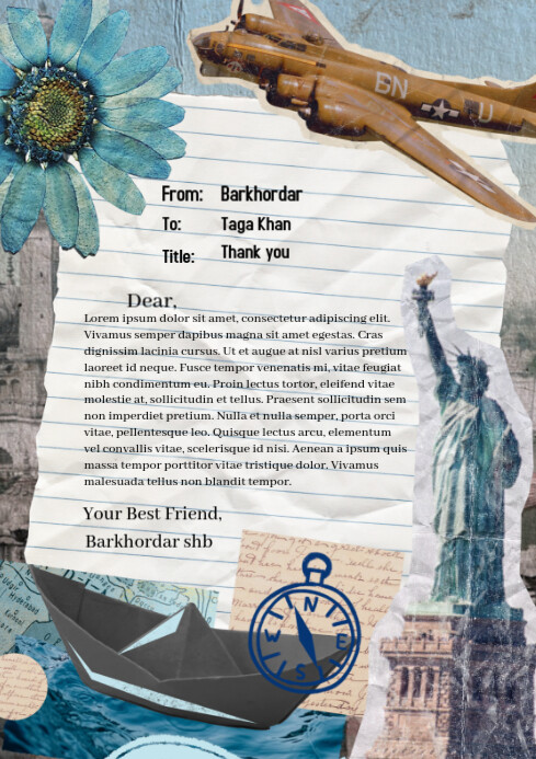 Modèle White Professional Thank You Pages A4 | PosterMyWall