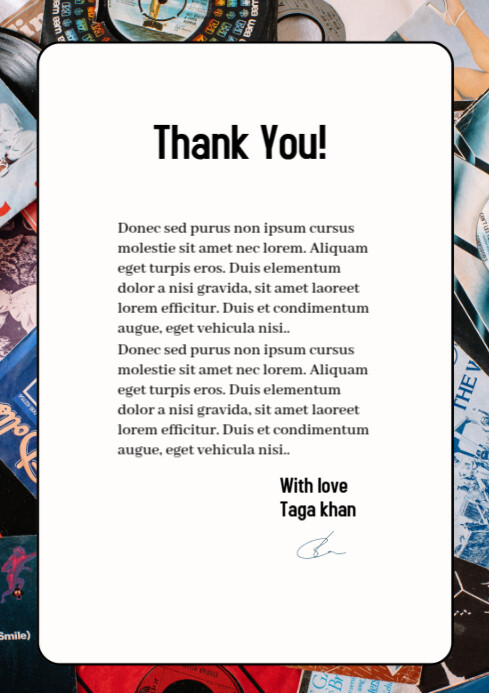 White Professional Thank You Pages Background A4 Template | PosterMyWall