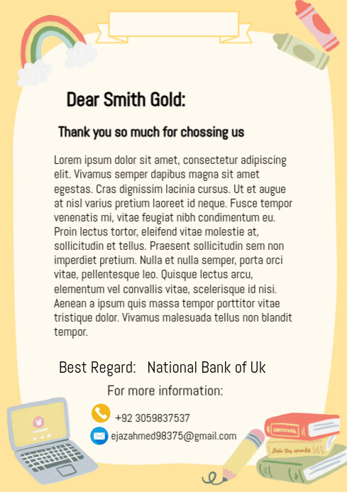 Copy of White Professional Thank You Pages Background A4 | PosterMyWall