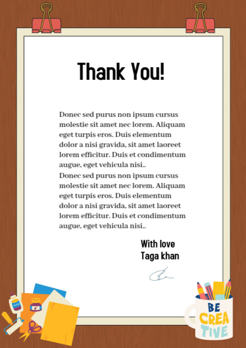 White Professional Thank You Pages Background A4 Template | PosterMyWall