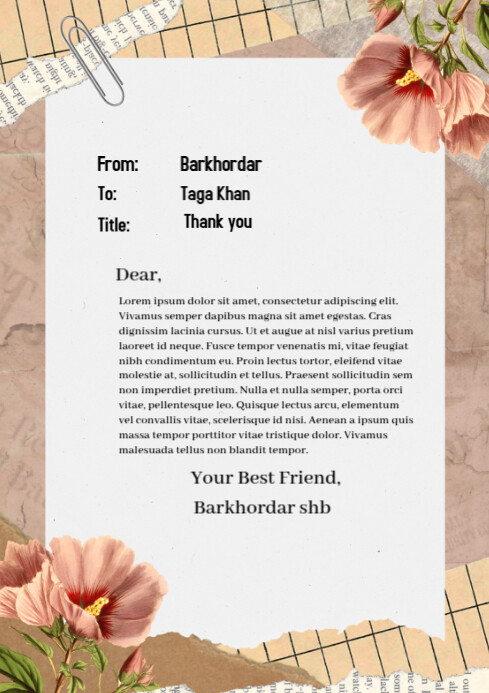 White Professional Thank You Pages Background A4 Template | PosterMyWall